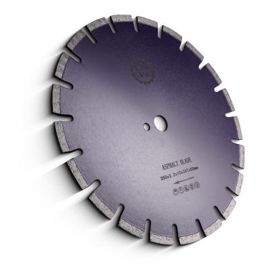 China 10 mm blaadbreedte D350mm Diamanten cirkelzaagblaad voor glad en nauwkeurig asfalt snijden Te koop