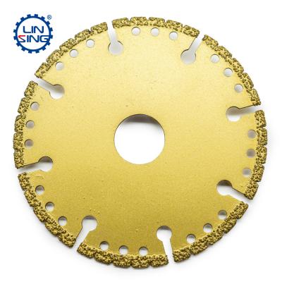 Cina 1Spessore del nucleo di acciaio di.8 mm Disco di taglio a vuoto di diamanti brasati per metallo, pietra e alluminio in vendita