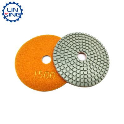 Cina Pad di lucidatura flessibile in microfibra da 4 pollici di grado A per lastre di pietra durevoli in vendita