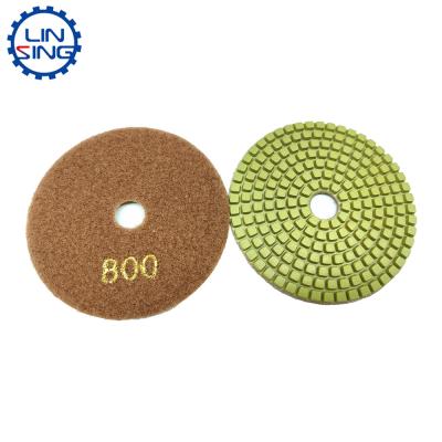 Cina Pad di lucidatura flessibile in microfibra da 4 pollici di grado A per lastre di pietra durevoli in vendita
