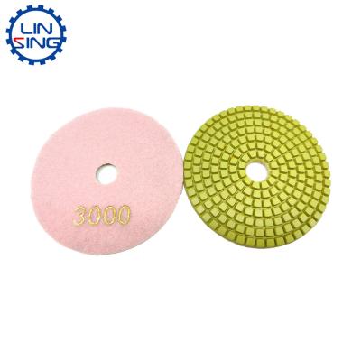 Cina Pad di lucidatura flessibile in microfibra da 4 pollici di grado A per lastre di pietra durevoli in vendita