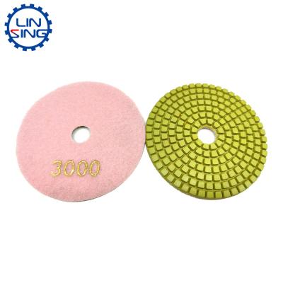 Cina Pad di lucidatura flessibile in microfibra da 4 pollici di grado A per lastre di pietra durevoli in vendita