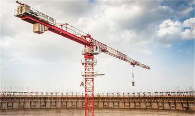 China XGTT100 12 Tons FLAT TOP Luffing Construction Site Crane 60m for sale