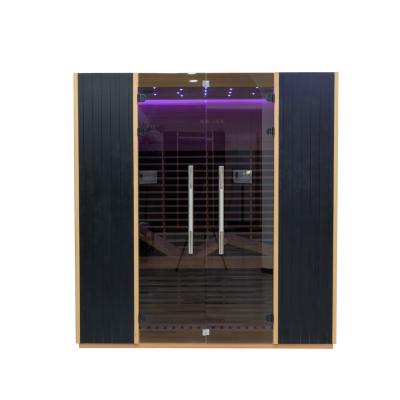 China Luxury 4 Persons Home Infrared Sauna with Low EMF Carbon Heaters for sale