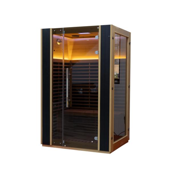 Quality Luxury Low EMF Far Infrared Solid Wood Sauna Room for Indoor Home Wellness for sale