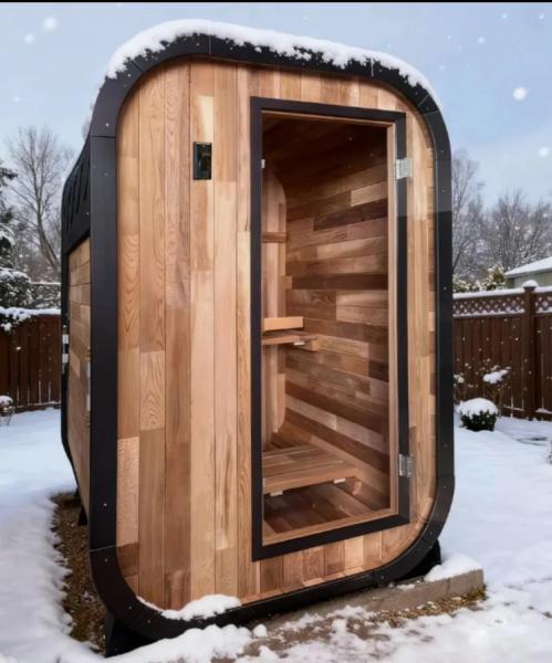 Quality Stylish Red Cedar Traditional Steam Sauna Room Equipped With Stove for sale