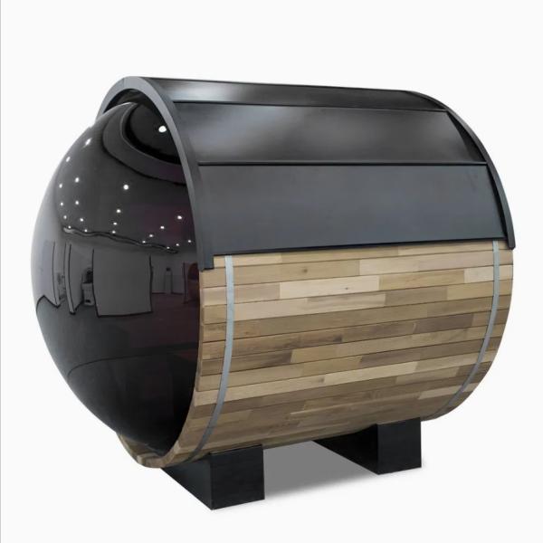 Quality Premium Outdoor Barrel Sauna for Swimming Pool Terrace for sale