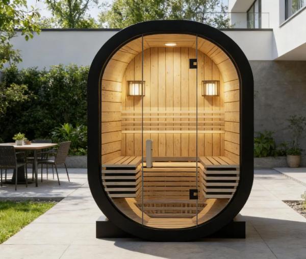 Quality Outdoor Spruce and Red Cedar Shaped Sauna Room for sale