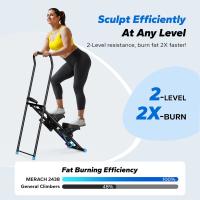 China Stair Stepper Exercise Machine with Handlebar 300 lbs Capacity Adjustable Resistance for sale