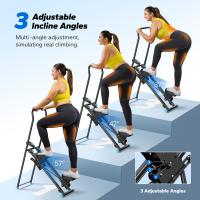 China Stair Stepper Exercise Machine with Handlebar 300 lbs Capacity Adjustable Resistance for sale