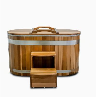 China Efficient Cold Therapy Ice Bath Wooden Tub 1HP Chiller for sale