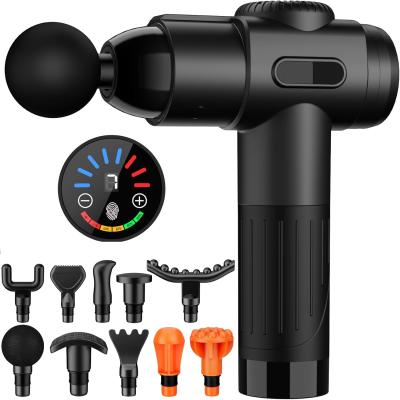 China Massage Gun Percussion Massager With 10 Massages Heads Silent Brushless Motor for sale