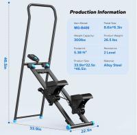 China Stair Stepper Exercise Machine with Handlebar 300 lbs Capacity Adjustable Resistance for sale