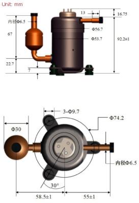 China Model NO. QX1901VDL Product Name Fluid Chiller Compressor Type Refrigeration Compressor Custom-Made Available Compressor for sale