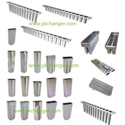 China Stainless steel ice lolly moulds commercial use 2X14 28mold 63ml brida ataforma type with plain stick holder for sale
