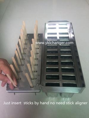 China Frozen channel freeze tank stick ice lolly mould ice cream mould stainless popsicle mold for sale