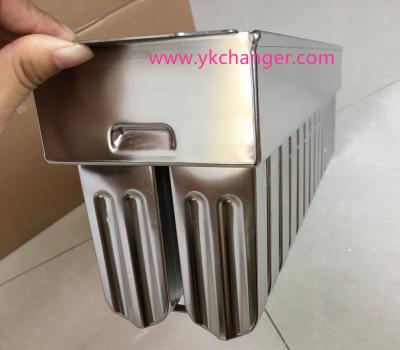 China Ice cream moulds stainless steel ice lolly moulds 2X14 28mold 63ml brida ataforma type with plain stick holder for sale