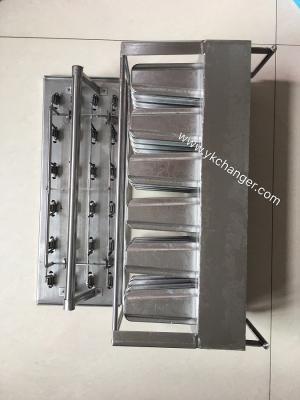 China Stainless steel popsicle ice molds ice cream molds italian type gelato molds stick house 4x6 24 sticks with stick holde for sale