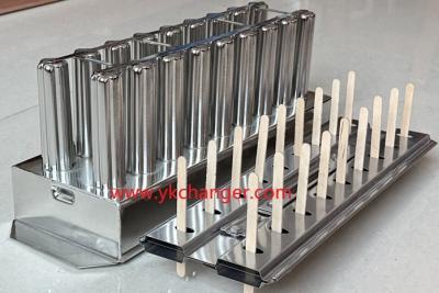 China Flower shape ice cream molds popsicle molds 2X9 18sticks with universal stick extractor for sale