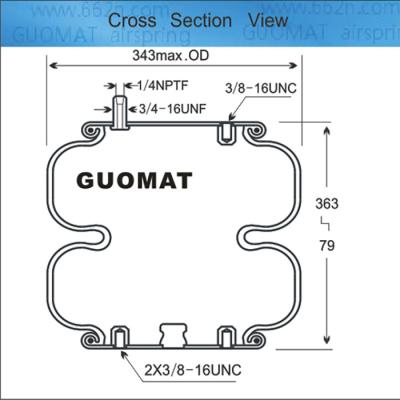 China Firestone W01-358-7472 Luftfeder Contitech FD 330-30 371 Doppelfalten-Luftaktuator für Qualitätsinstrumente zu verkaufen