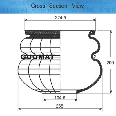 China Double Convoluted Air Spring Bellows HINO 49711-1010 497111010 Rubber Air Bag for sale