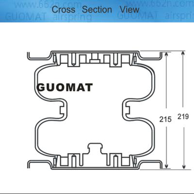 China 1/4NPT Air Inlet Double Convolut Air Helper Spring Goodyear 2B8 Faltenbalg 579923530 zu verkaufen