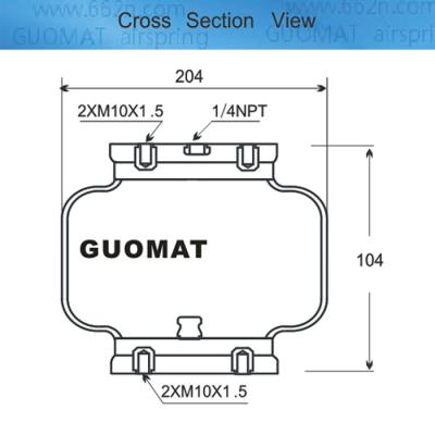 China Pneumatische Federung Air Spring One Convoluted Air Shocks Goodyear 1B8-1 579913532 Air Lift 58124 zu verkaufen