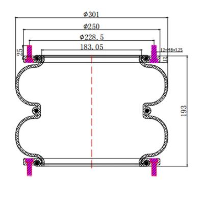 중국 두배인 플랜지와 2H7431 산업 공기 봄은 12 PC M8×1.25 볼트를 회선했습니다 판매용