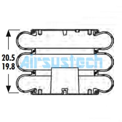 China 3B14-453 Combination Stud Air Fitting Goodyear Air Spring FT 530-35 436 Contitech Inflatable Pillow for sale