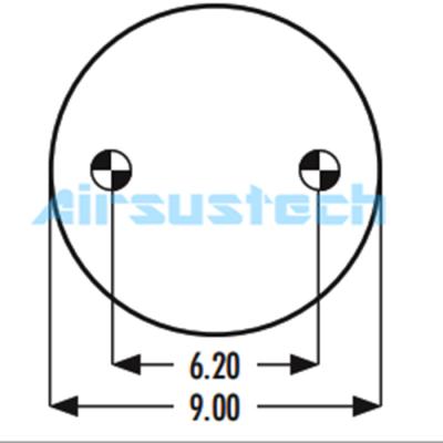 China 1B12-322 Goodyear Air Spring FS 330-11 467 Contitech Suspension Air Bag With Combination Stud 3/4-16 for sale