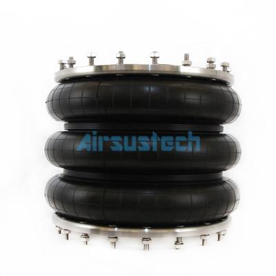 China Natural Rubber 3H480312 Flange Connection Triple Convoluted Rubber Air Spring for sale