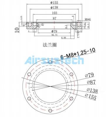 Китай Пневматическая подушка промышленная, сильфонного типа, Torpress 110, с PCD 138 мм, гофрированная продается