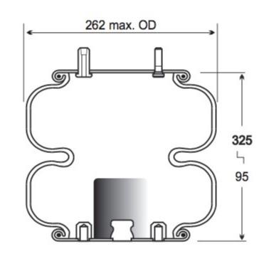 China FD 200-25 463 Contitech Air Spring 161338 Bellows For Actuated Heavy Duty Sealer for sale