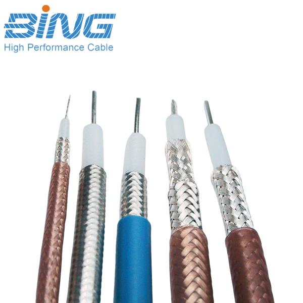 Quality RG141 Coaxial Cable M17/71 50 Ohm MIL-DTL-17 Compliant RF Cable with Fiberglass Jacket for sale