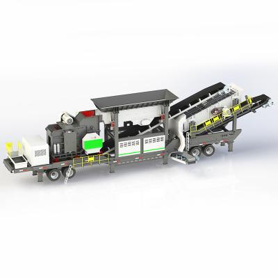 1500x1500mm Specifications Tyre Type Mobile Mining Crusher Iron Ore Crusher