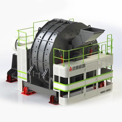China Pebbles Crushing Movable Horizontal Shaft Impactor Crusher for Gravel Processing Plant for sale