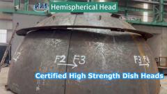 Giant segmented hemispherical head pressure vessel head