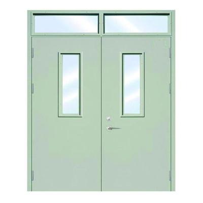 China Modern Listed Fire Protection Style Double Leaf Safety New Emergency Exit Metal Door Fire Rated Steel Door for sale