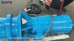 Video of axial-flow pump water injection