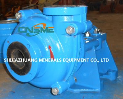 China Rubber Lined Slurry Pump Driven by Electric Motor Model 3 / 2 C Painted Blue with Galvanized Bolts for sale