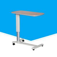 China Height Adjustable Folding Overbed Table on Wheels 900x450mm Hospital Bed Table for sale