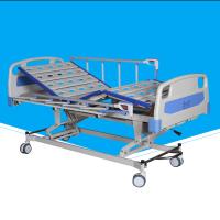 China Multi Function Fold Up Hospital Bed 2130x960mm 5 Function Manual Bed with Wheels for sale