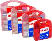China FDA CE ISO Approved 10 Person Plastic First Aid Kit with Triangular Bandage for sale
