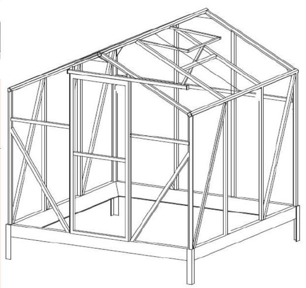 Spire Garden House Green House Aluminum Frame Sunshine Room