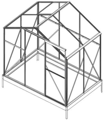 China 5cm Garden Machine Tools Spire Garden Aluminum Frame Solar Green House for sale