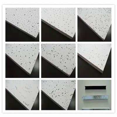 China Fireproof Perforated Lay In Acoustical Ceiling Tile 15mm Mineral Fiber for sale