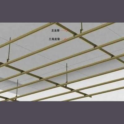 China 0.2-0.5mm Spring Tee Ceiling System Galvanized Finished For Clip In Ceiling Triangular Keel for sale