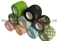 China Cohesive Self Stick Tape Bandage Pattern Coflex Vet Wrap for sale
