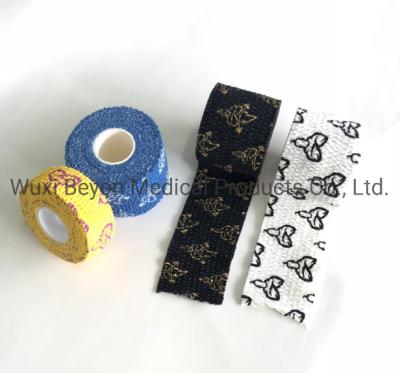 Cina Fascia di cotone bandaggio coesivo elastico stivali calze autoadesive nastro coesivo in vendita
