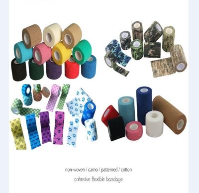 Cina Printed Oem Camo Co Flex Self Adhesive Bandage Wrap Outdoor Elastic Bandage in vendita
